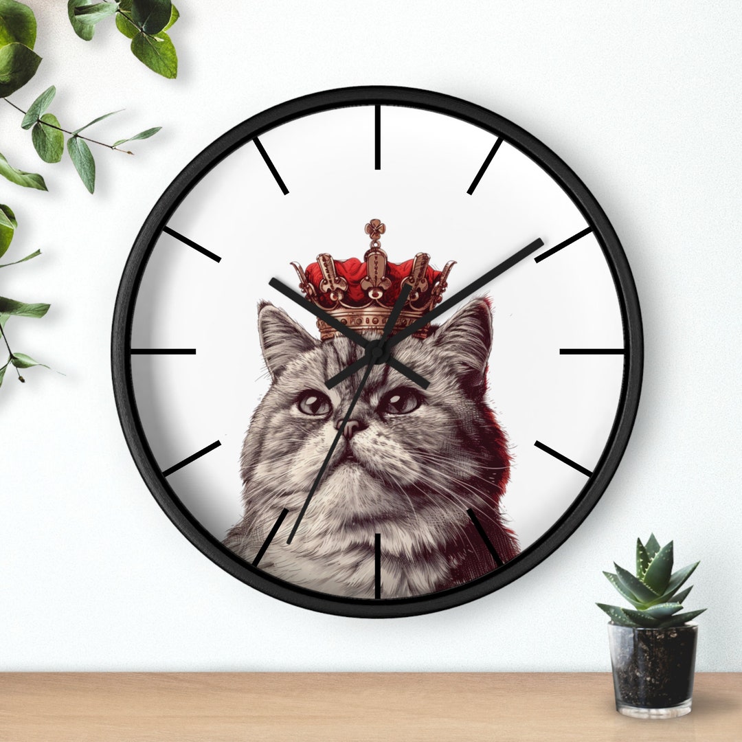 Funny Cat Wall Clock Cats Lover Wall Home Decor Unique Design Cat Mama ...