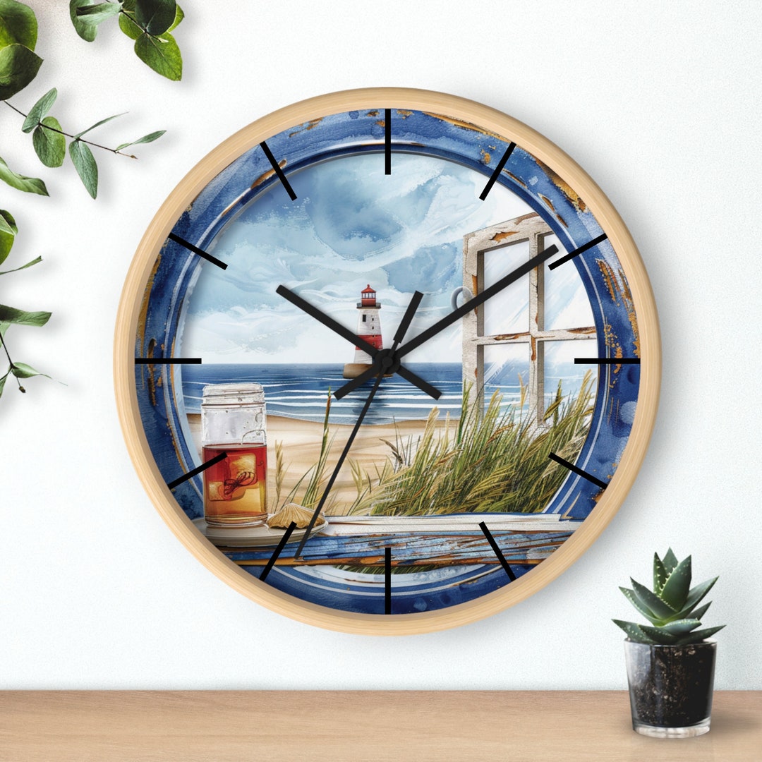 Lighthouse Wall Clock Harour Lover Wall Home Decor Unique Lake Design ...