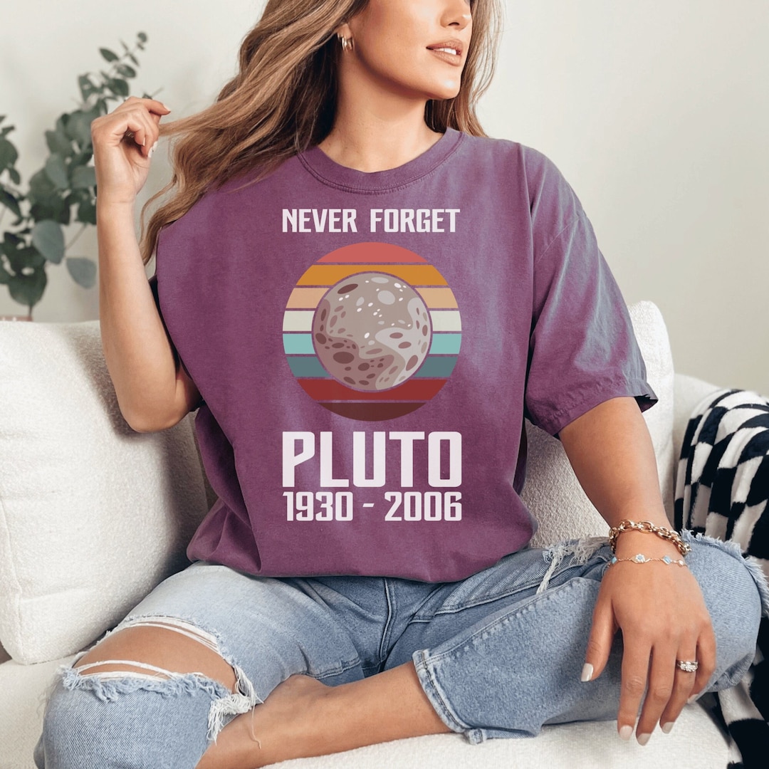 Retro Pluto Comfort Colors Shirt: Planets Lover Tee - Etsy