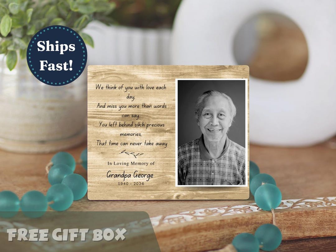Pops Memorial Photo Card Personalized in Loving Memory Pops Picture ...