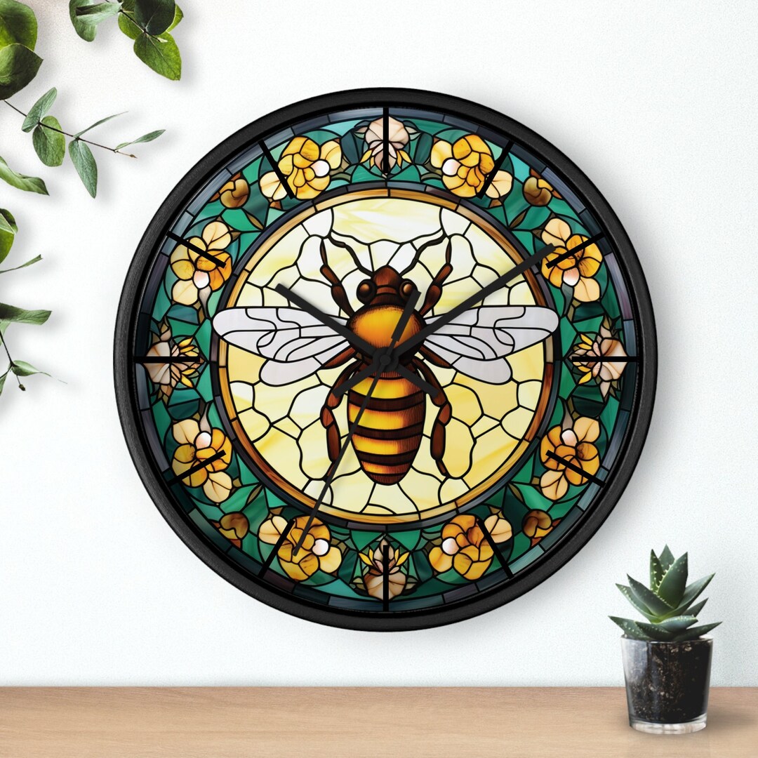 Bee Wall Clock Bee Lover Gift Home Decor Wall Clock Bee Lover Home ...