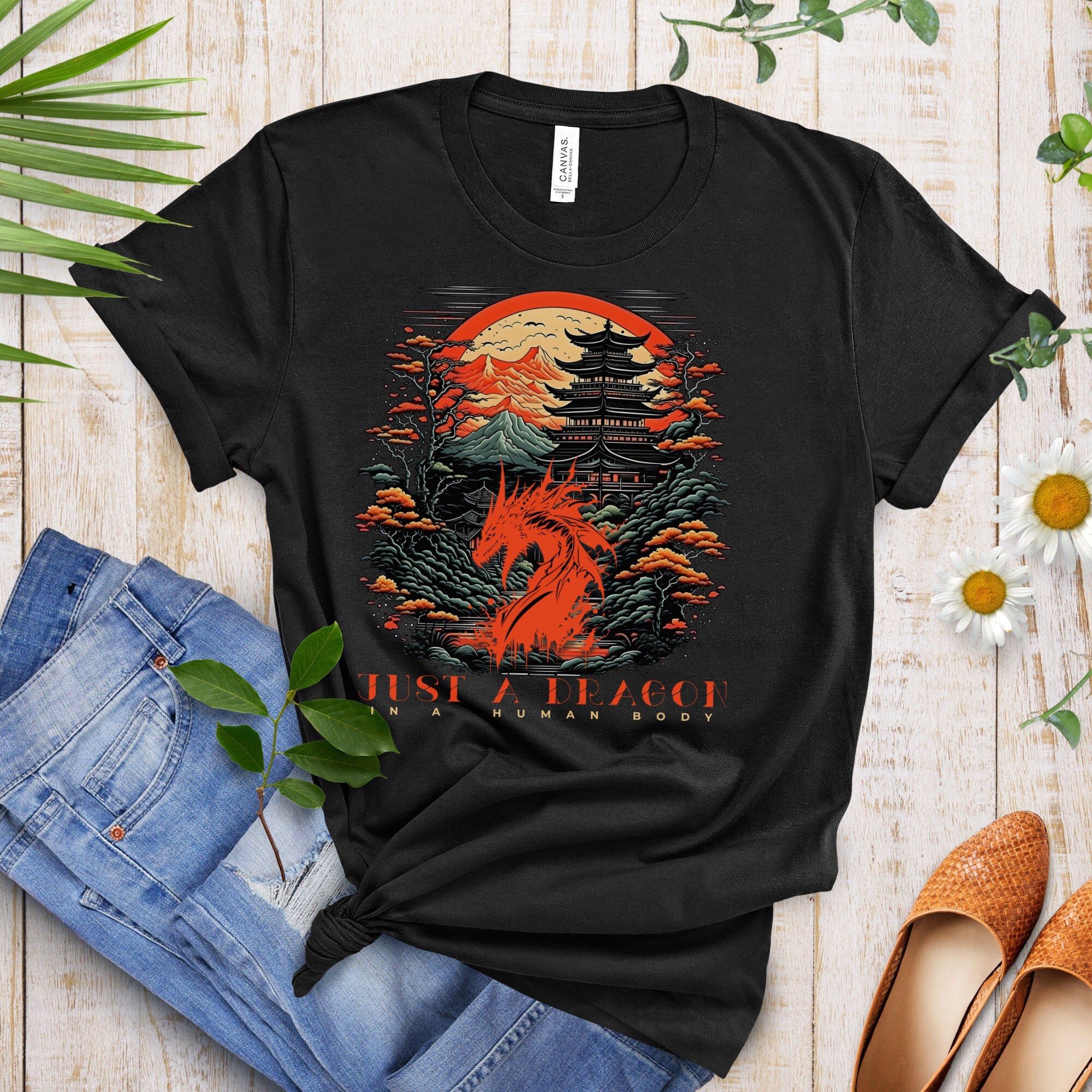 Just a Dragon in a Human Body Shirt, Dragon Lover T-shirt, Dragon Tee ...