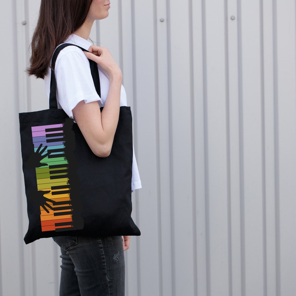 Pianist Tote Bag Piano Lover Bag for Shopping Cute Musician Bag Music ...
