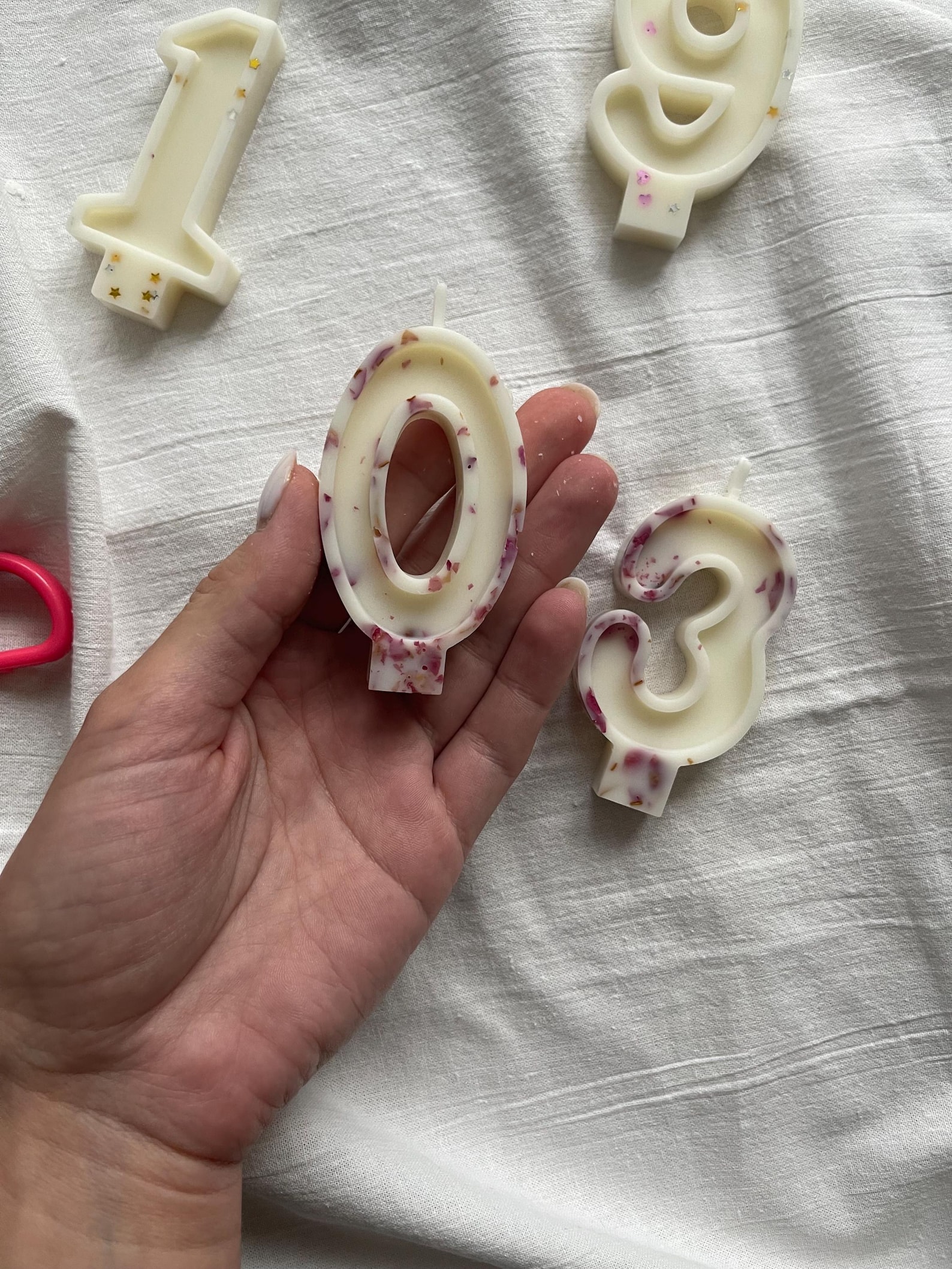 CUSTOM Birthday Number Candles | Peony Soy Wax Birthday Candle for Cake ...