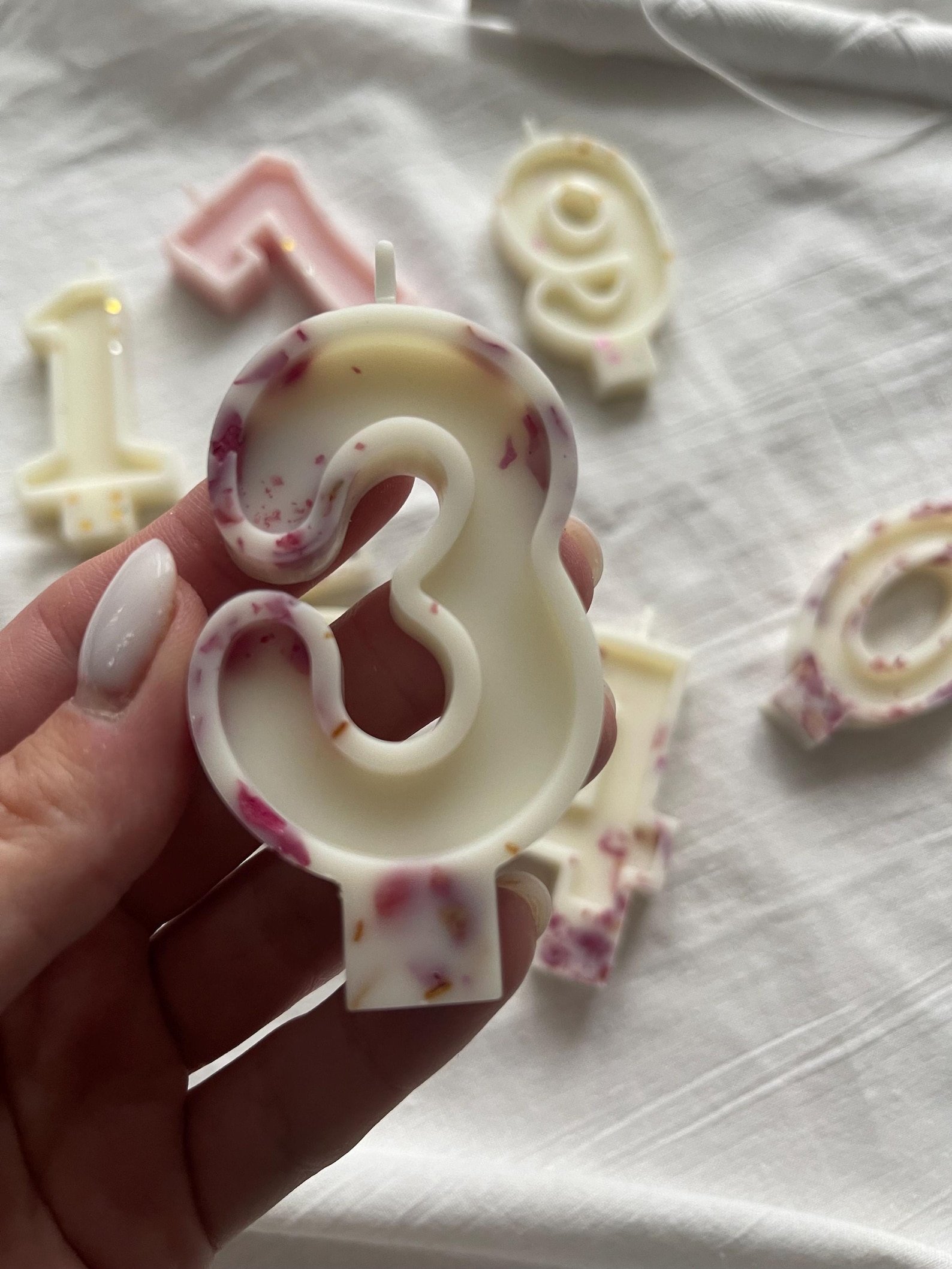 CUSTOM Birthday Number Candles | Peony Soy Wax Birthday Candle for Cake ...
