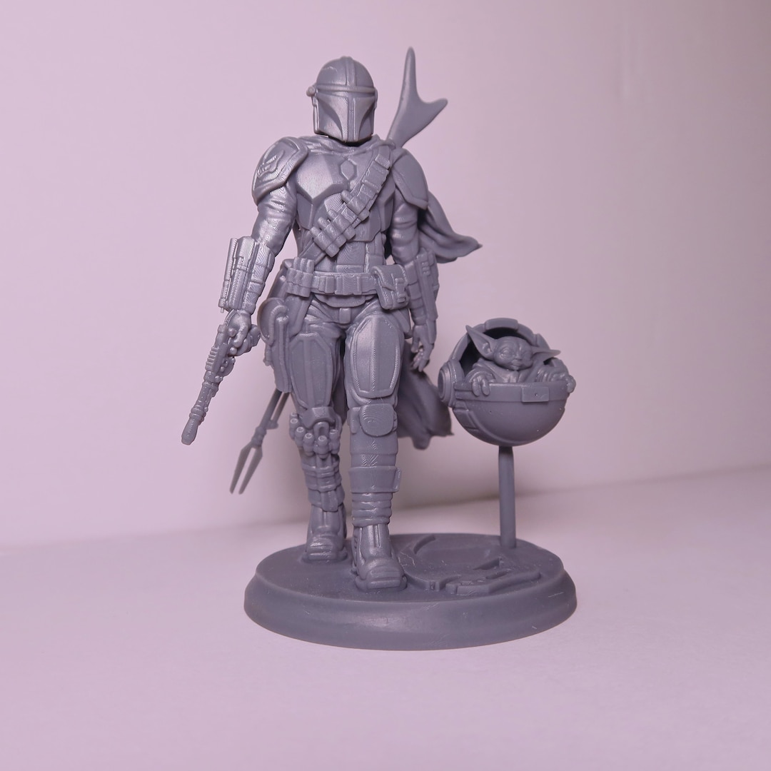 Mandalorian - Star Wars - 3D Printed Resin Miniature - Etsy