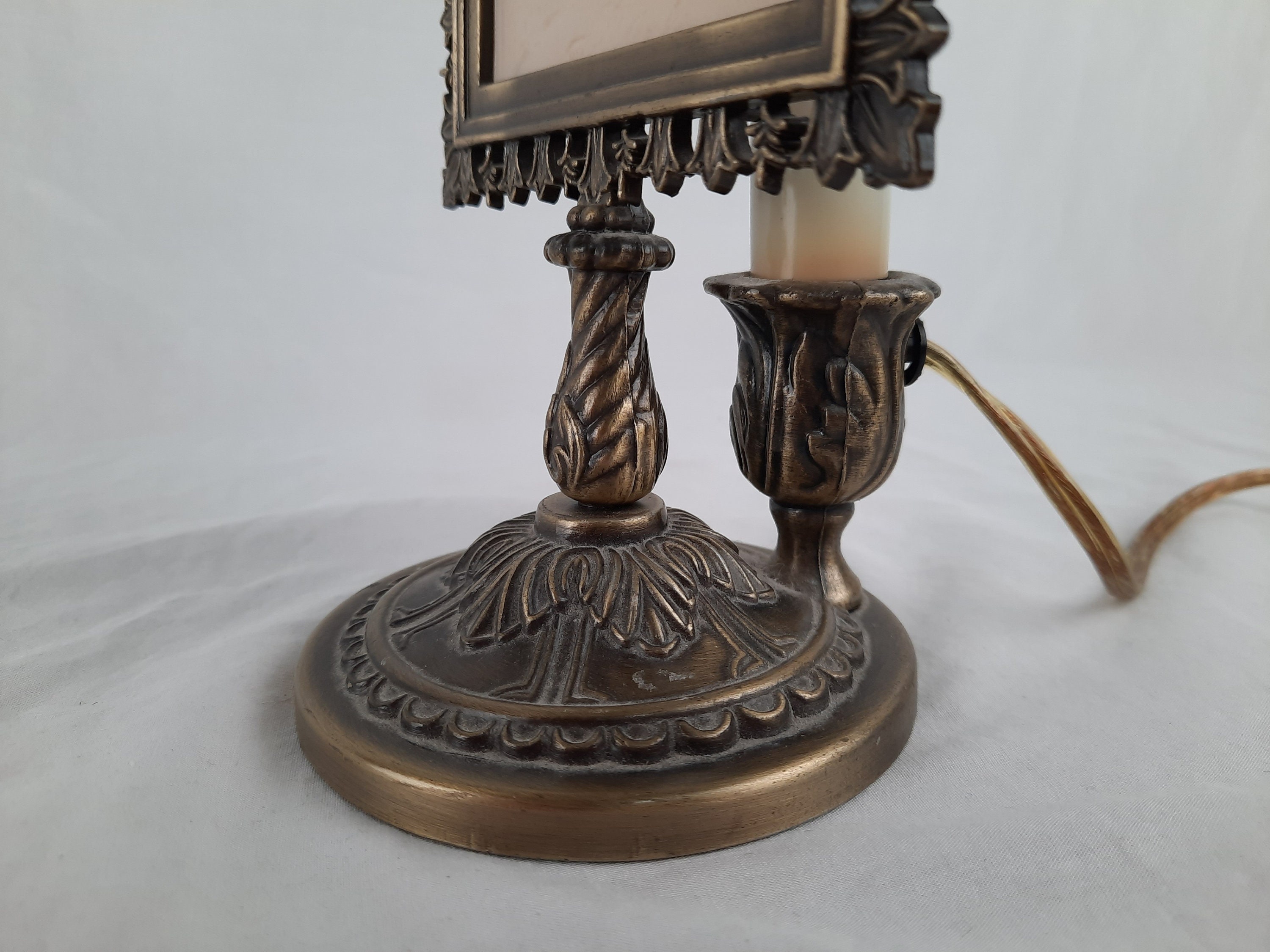 RARE Victorian Style Lighted Framed Porcelain Lithophane Angel Picture ...