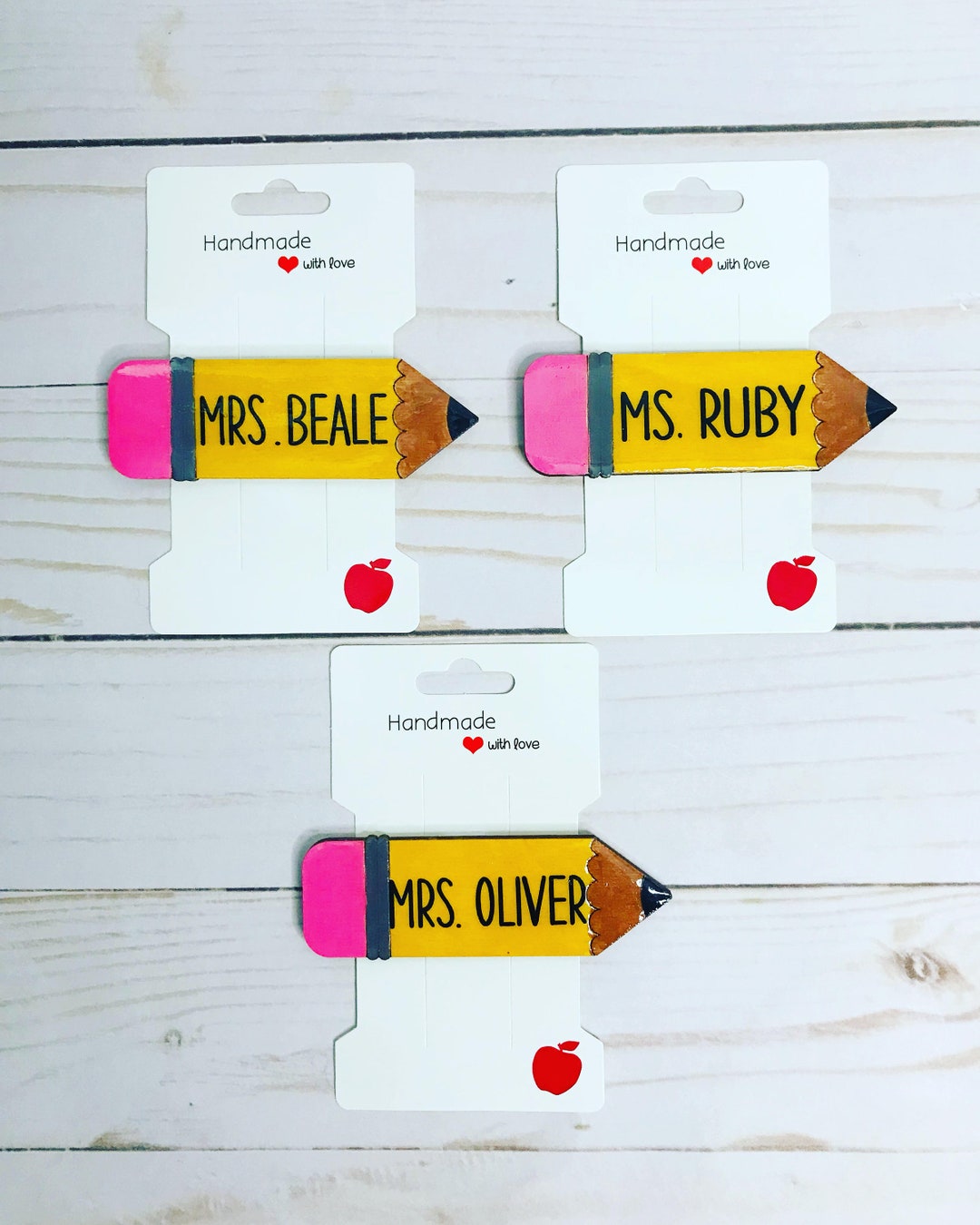 Personalized Laser Cut Pencil Magnets Hand Painted - Etsy