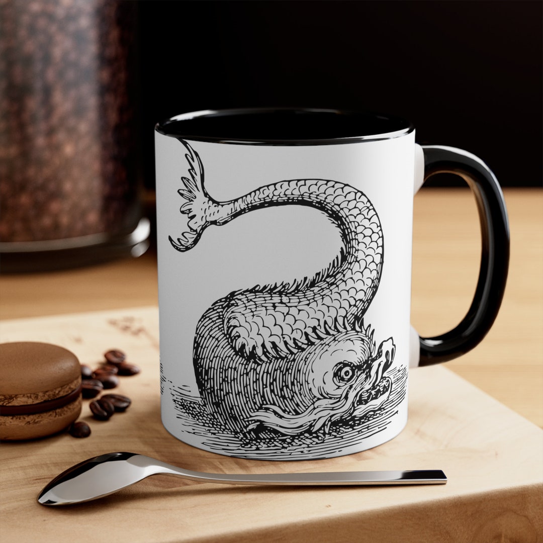 Medieval Sea Monster Coffee Mug Medieval Coffee Mug Coffee - Etsy