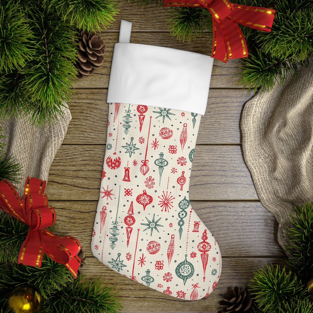 Vintage Christmas Holiday Stocking Retro Christmas Holiday - Etsy