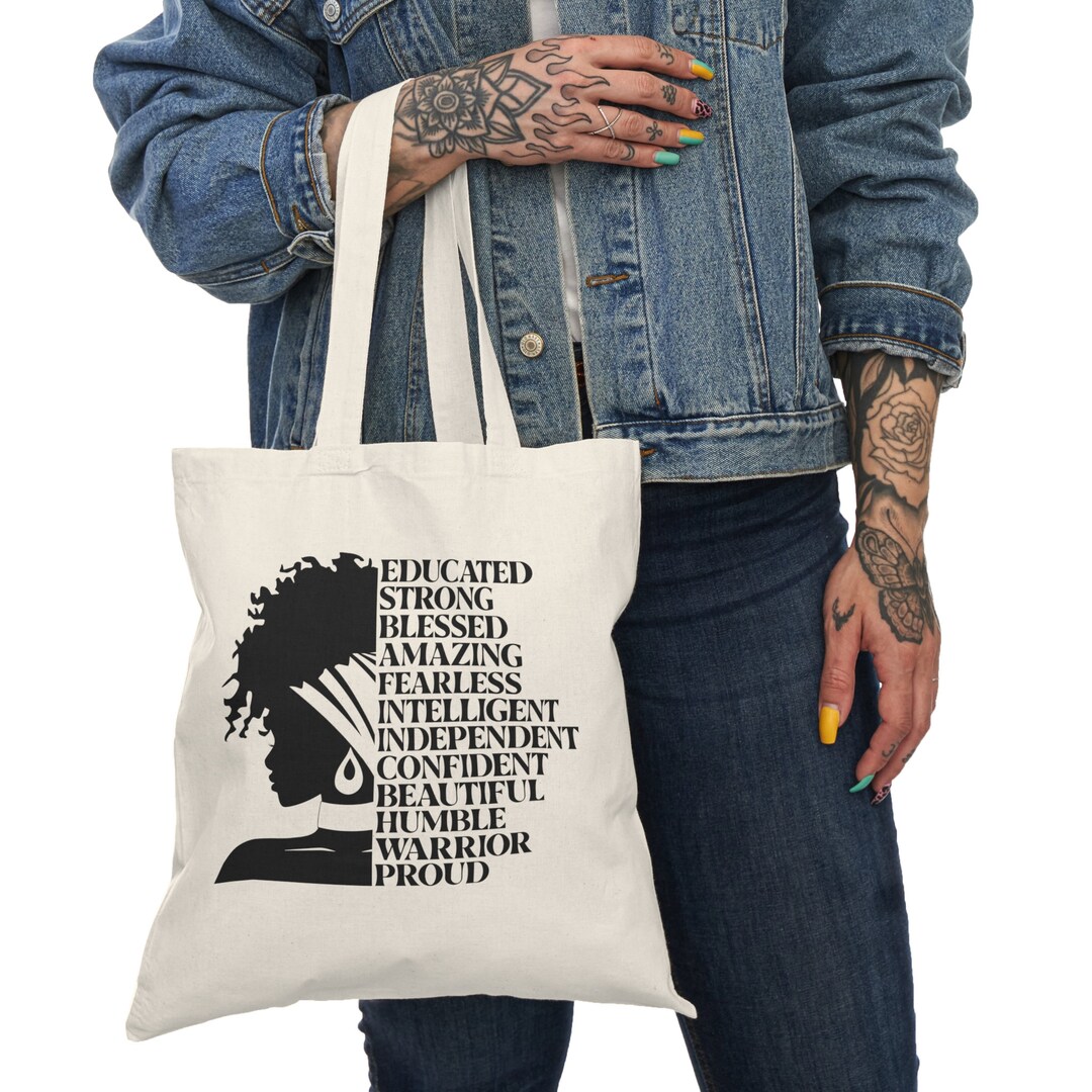 Strong Educated Blessed Black Woman Tote / Beautiful African American ...