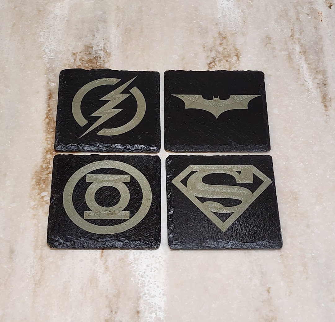 DC Characters Coasters - Etsy
