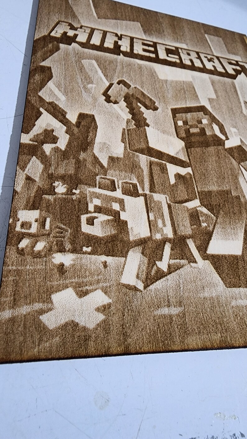 Minecraft Poster Laser Engraved - Etsy
