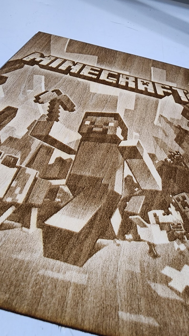 Minecraft Poster Laser Engraved - Etsy