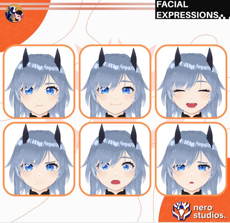 Anime Vtuber Avatars (.vroid Files), Fantasy RPG Vroid Models Set ...
