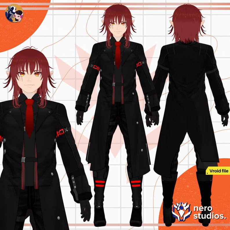 Cyberpunk 3D Vtuber Model Rigged, Elf Vtuber, Vroid Vampire, Vtuber ...