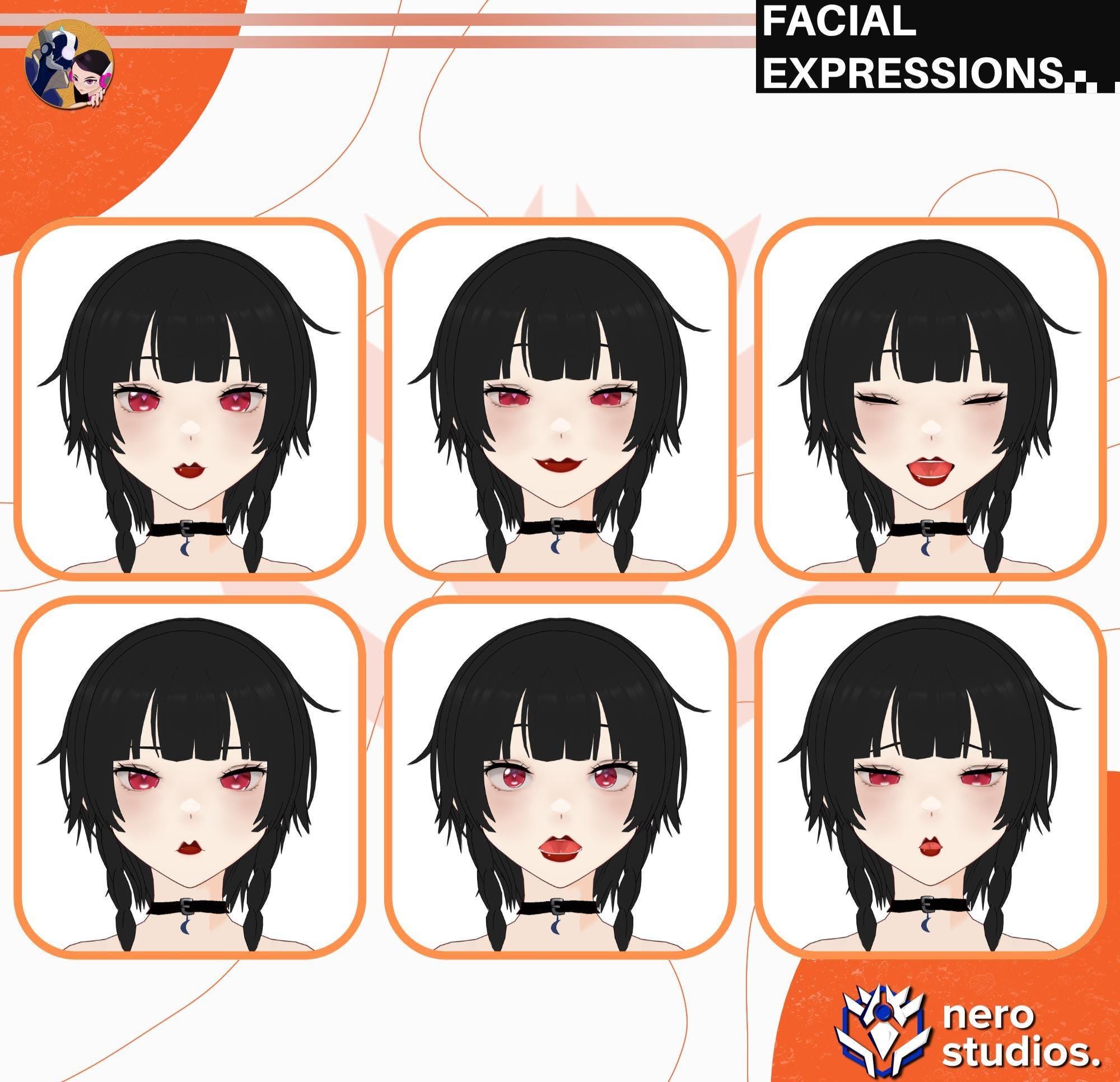 Gothic Vtuber Model, Vampires Vroid Set, Vroid Assets Texture, Vroid ...