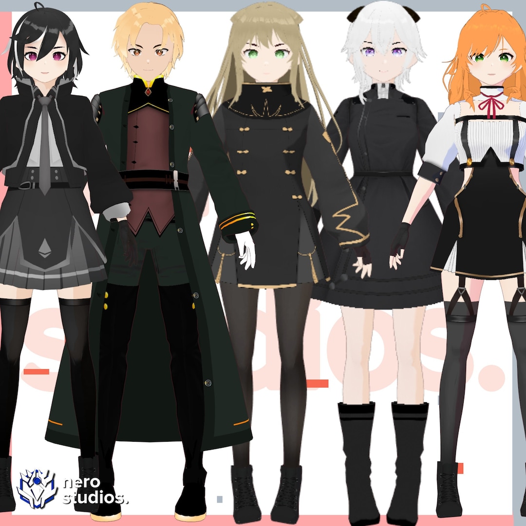 Vtuber Model Package, Vroid Clothes, Vtuber Model, Vroid Hairstyle ...