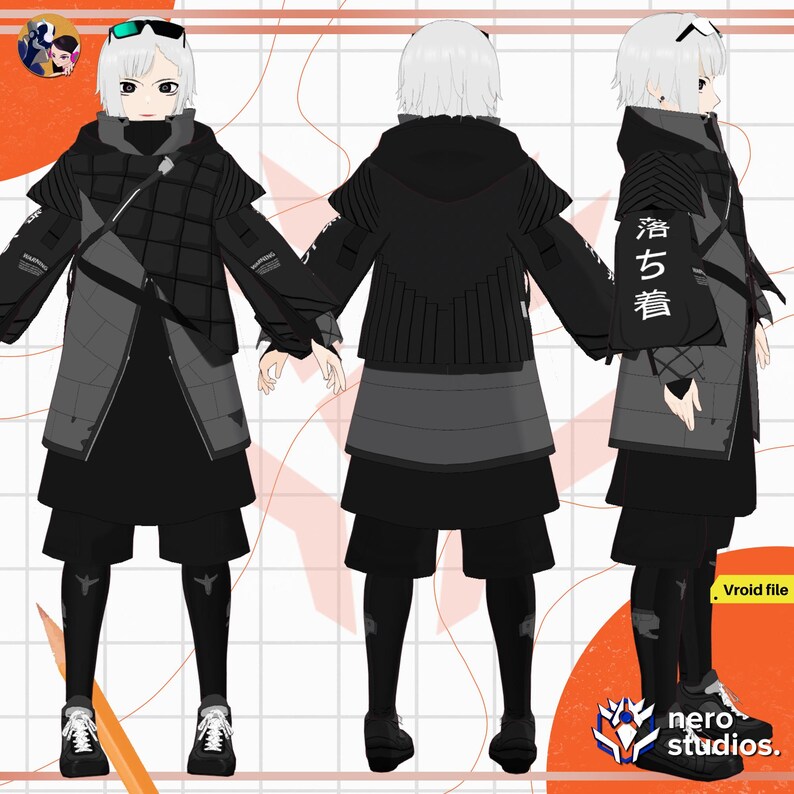 Cyberpunk 3D Vtuber Model Rigged, Elf Vtuber, Vroid Vampire, Vtuber ...
