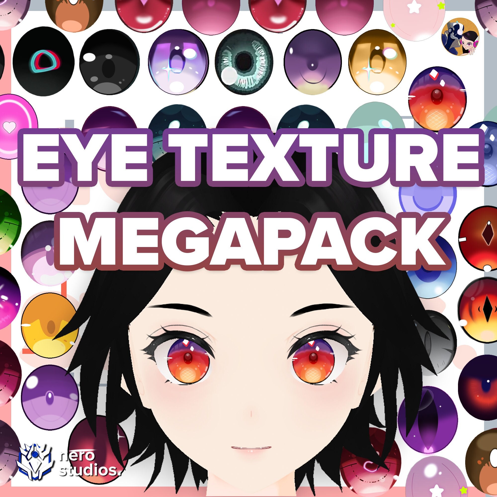 Vroid Eyes Set! EYE TEXTURE SET for Vtuber (34 Vroid Studio Eyes ...