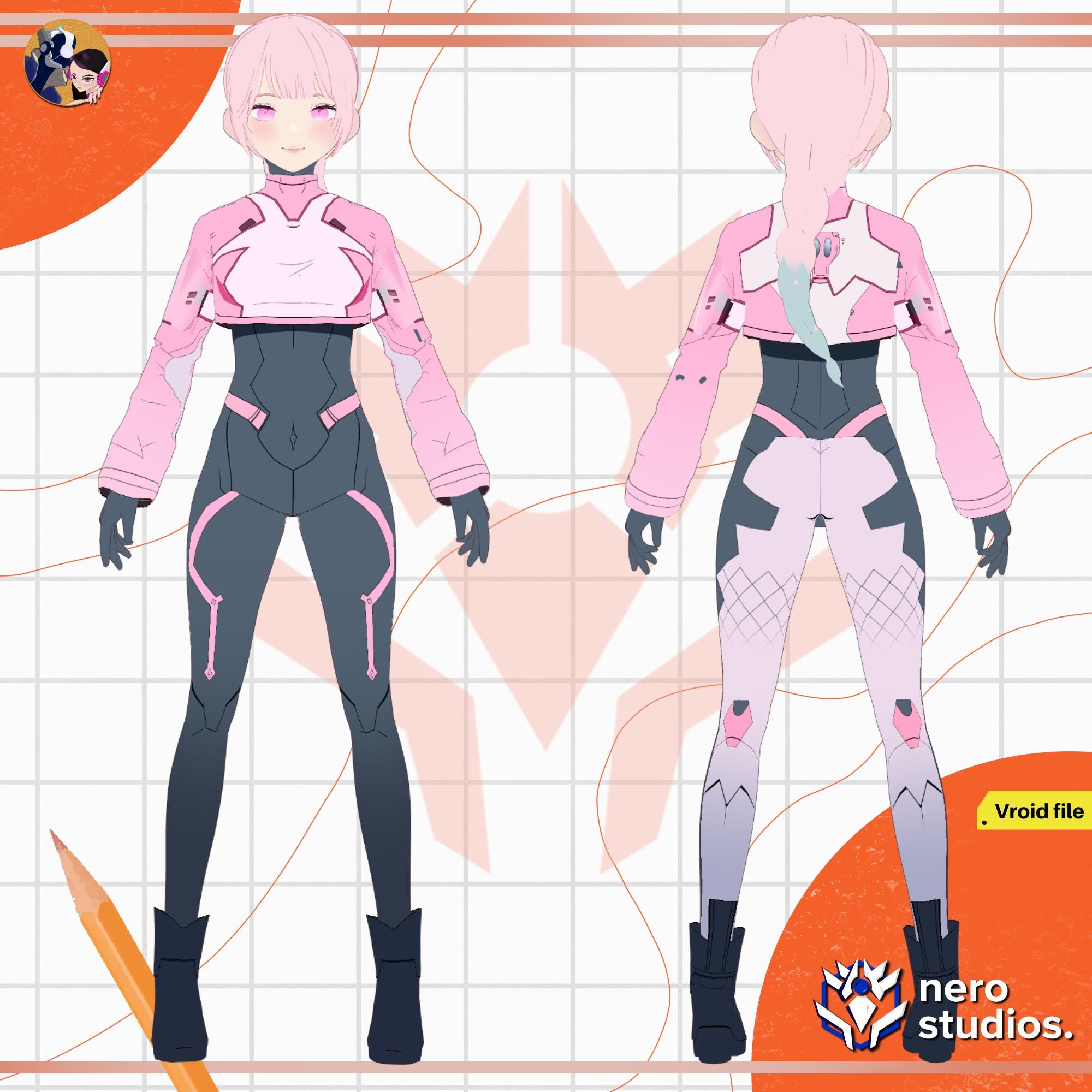 4 Vroid Models, Vtuber Model, Vroid Rigging, Vtuber Assets, Vroid ...