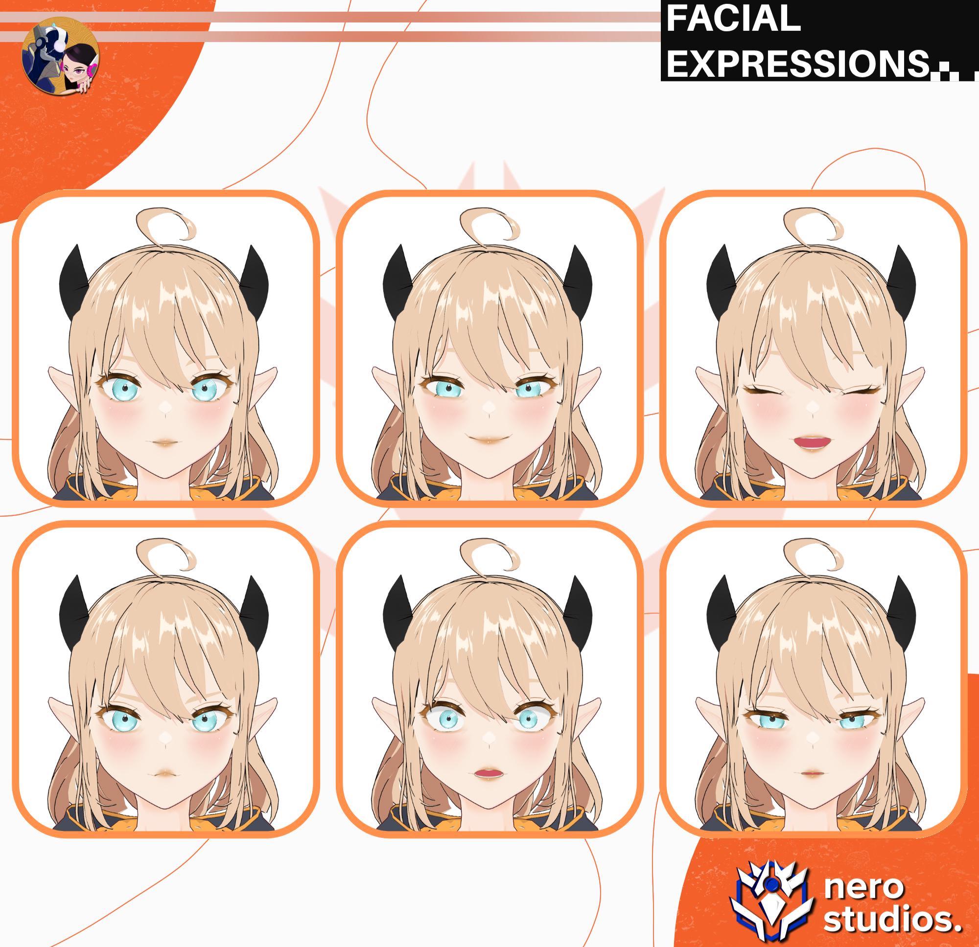 Cyberpunk 3D Vtuber Model Rigged, Elf Vtuber, Vroid Vampire, Vtuber ...