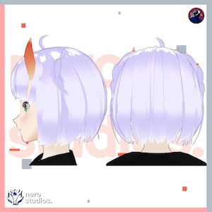 5 Vroid Hairstyles Set 1 vroid Files, Vroid Hair Presets, Vtuber ...
