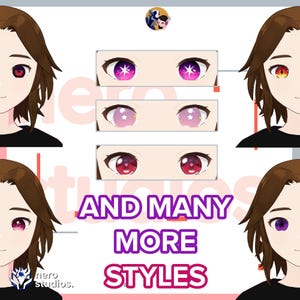Vroid Eyes Set! EYE TEXTURE SET for Vtuber (34 Vroid Studio Eyes ...