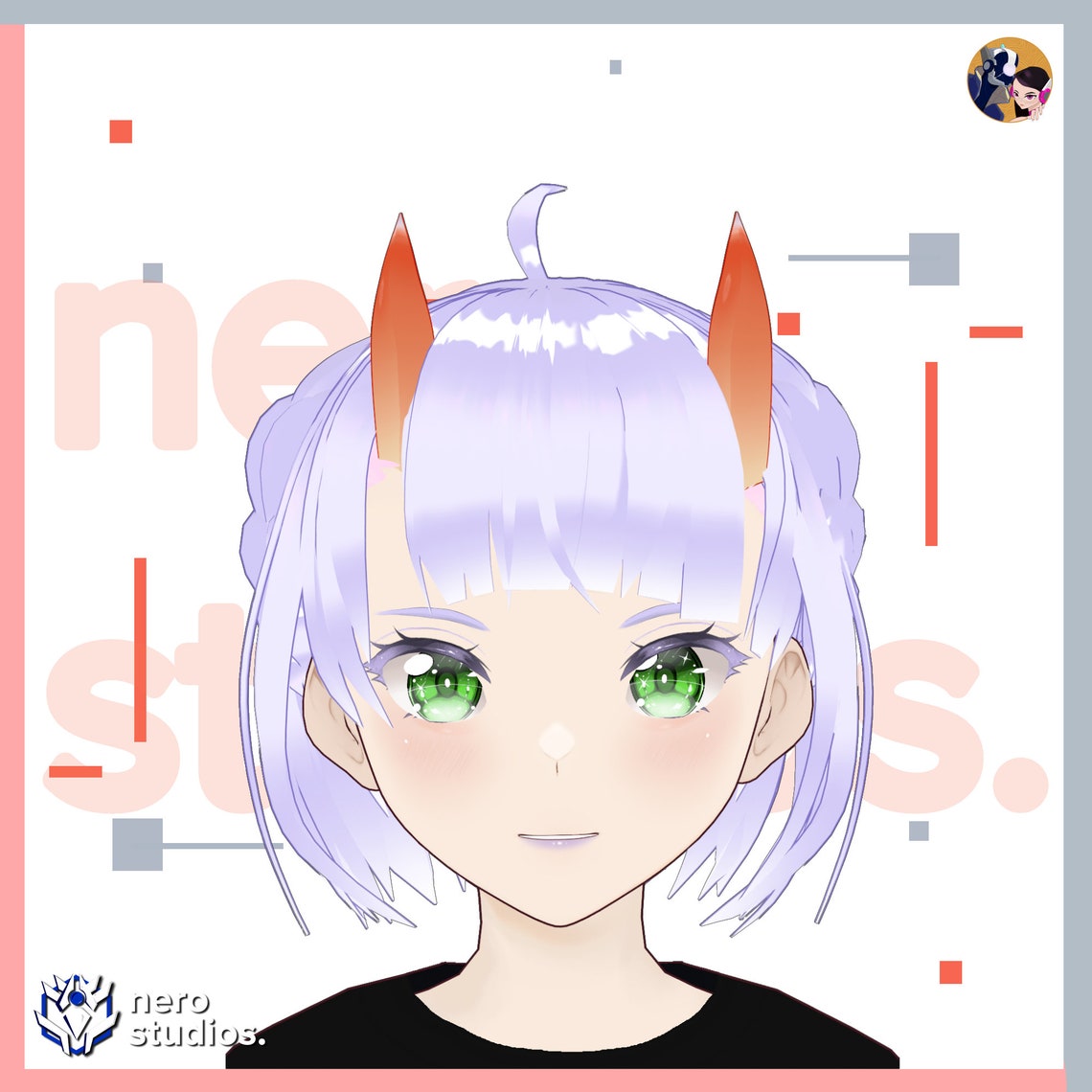 5 Vroid Hairstyles Set 1 vroid Files, Vroid Hair Presets, Vtuber ...