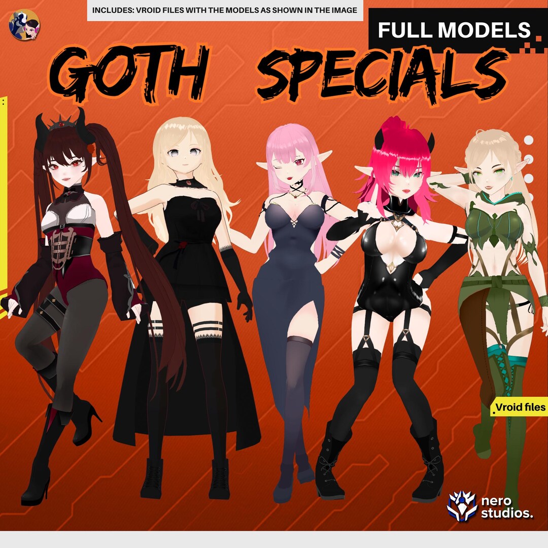 Vtuber Halloween Outfit, Vroid Halloween Models, Vtuber Vampire Gothic, Vtuber Vampire Girl ...