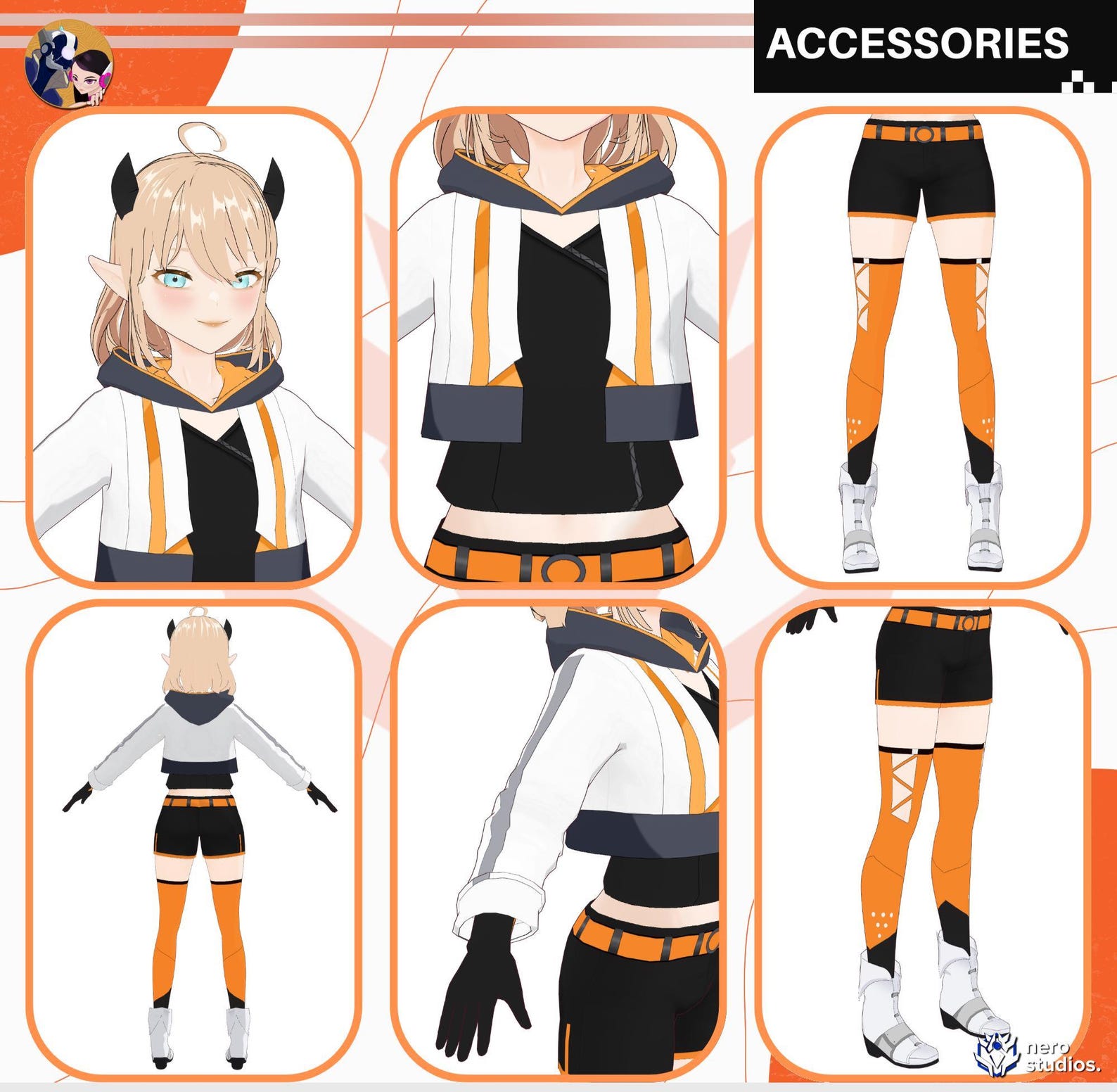 Cyberpunk 3D Vtuber Model Rigged, Elf Vtuber, Vroid Vampire, Vtuber ...