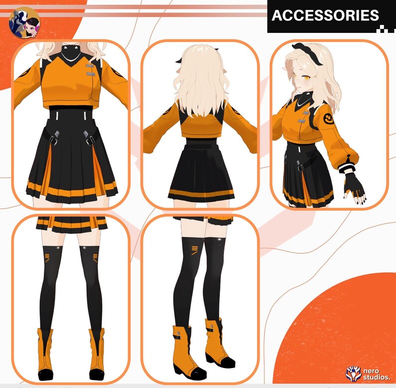 3D Vtuber Model Rigged, Anime Style, Cyberpunk Vtuber Scifi Techwear ...