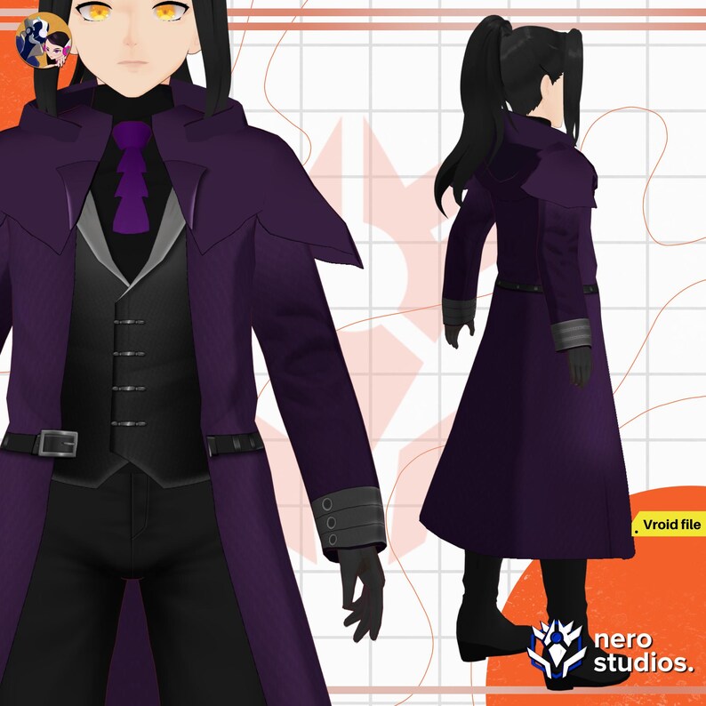Vtuber Vampire Gothic, Vtuber Model Male, Vtuber Halloween Outfit ...