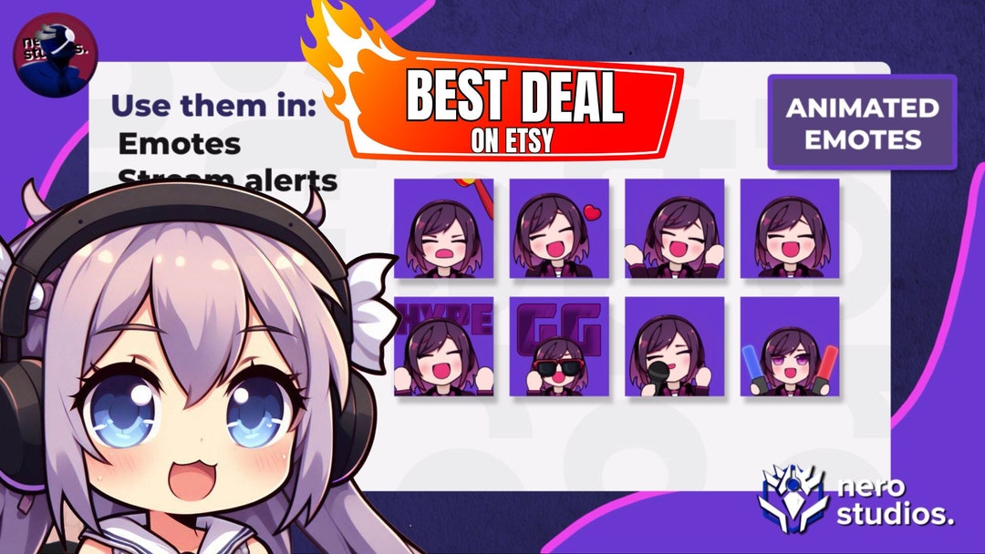 Custom Twitch Emotes / Animated Emotes / Custom Anime Emotes, Sub ...