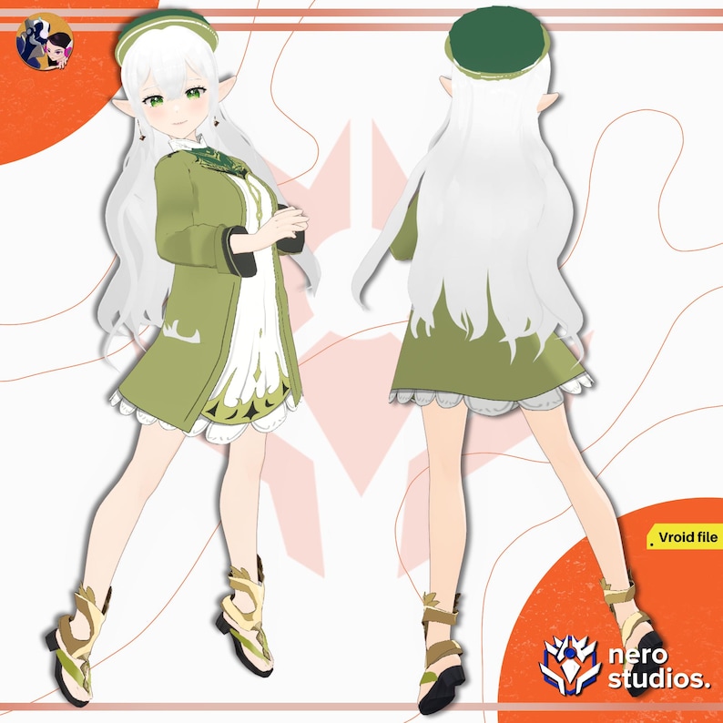 Fantasy Elf Vtuber Model Set, Fairy Anime Style, Vroid Texture Assets ...