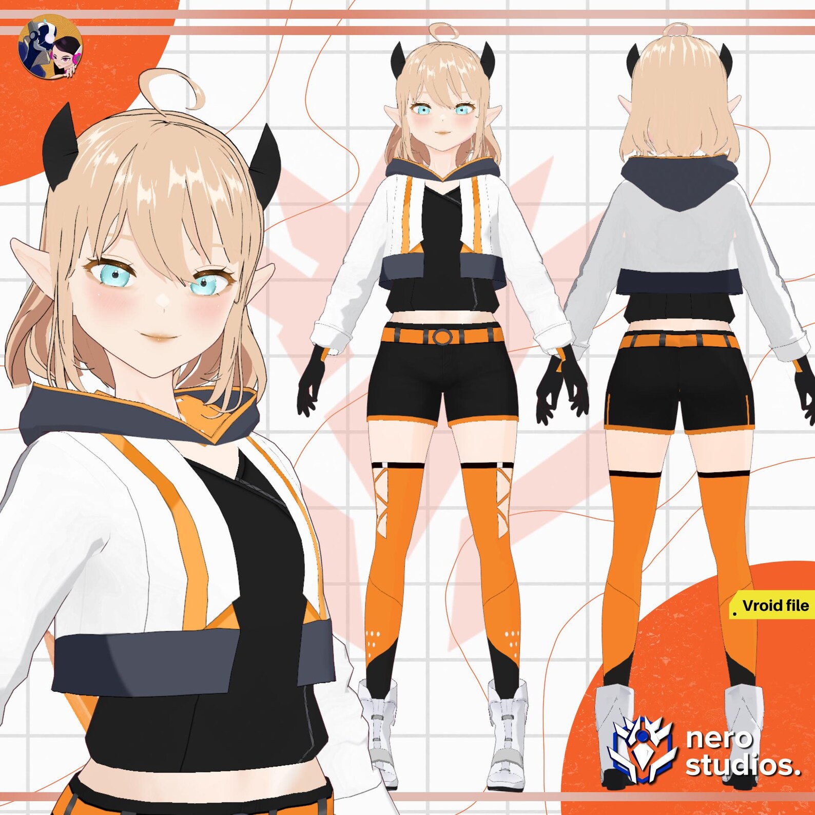 Cyberpunk Vtuber, 3D Vtuber Model, Elf Vtuber, Vampire Vtuber, Vtuber ...