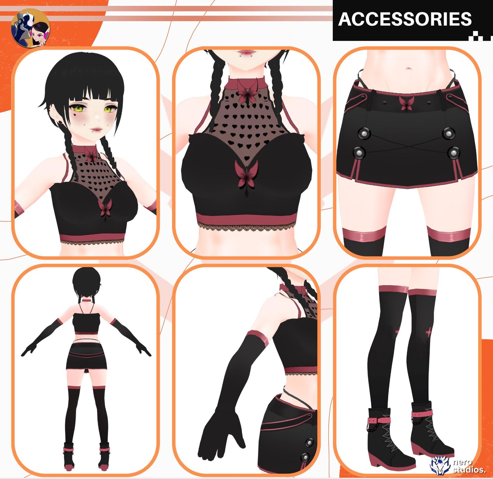 Cyberpunk 3D Vtuber Model Rigged, Elf Vtuber, Vroid Vampire, Vtuber ...