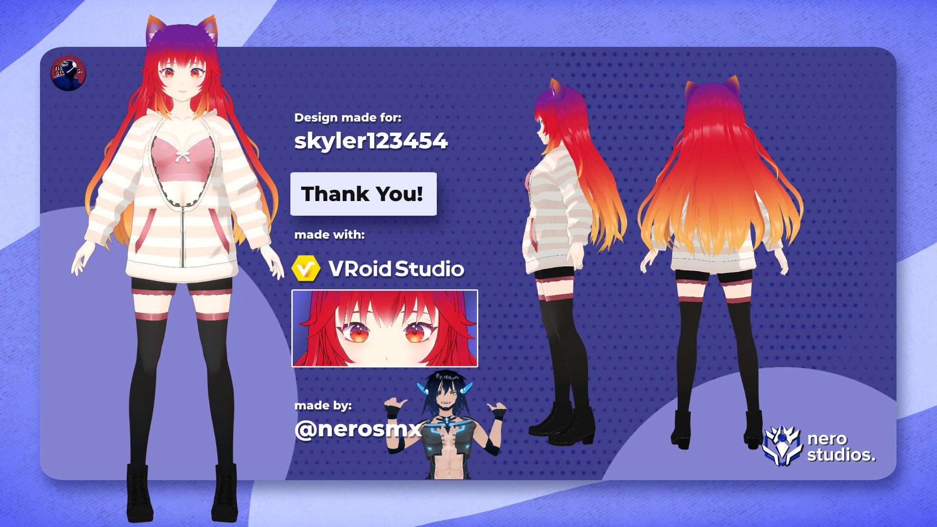 Vtuber Custom Model / 3D Vtuber or Videogame Model in Anime Style for ...