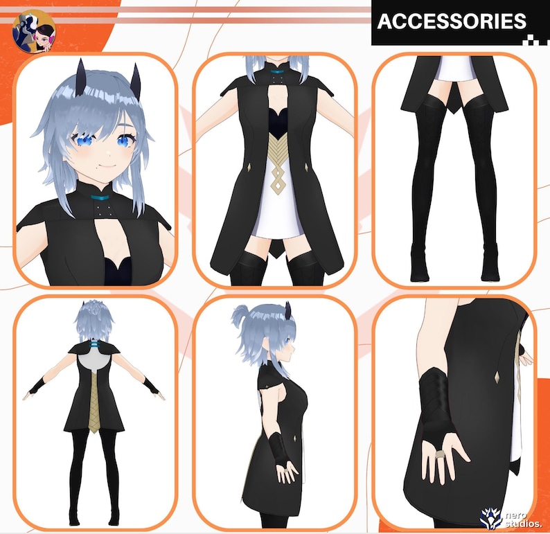 Anime Vtuber Avatars (.vroid Files), Fantasy RPG Vroid Models Set ...