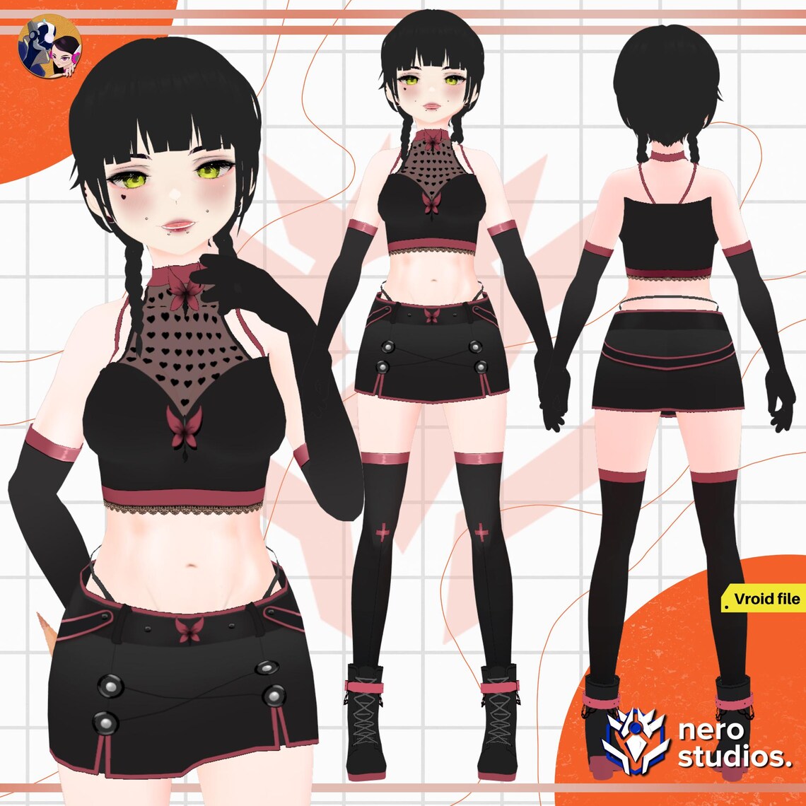 Cyberpunk Vtuber, 3D Vtuber Model, Elf Vtuber, Vampire Vtuber, Vtuber ...