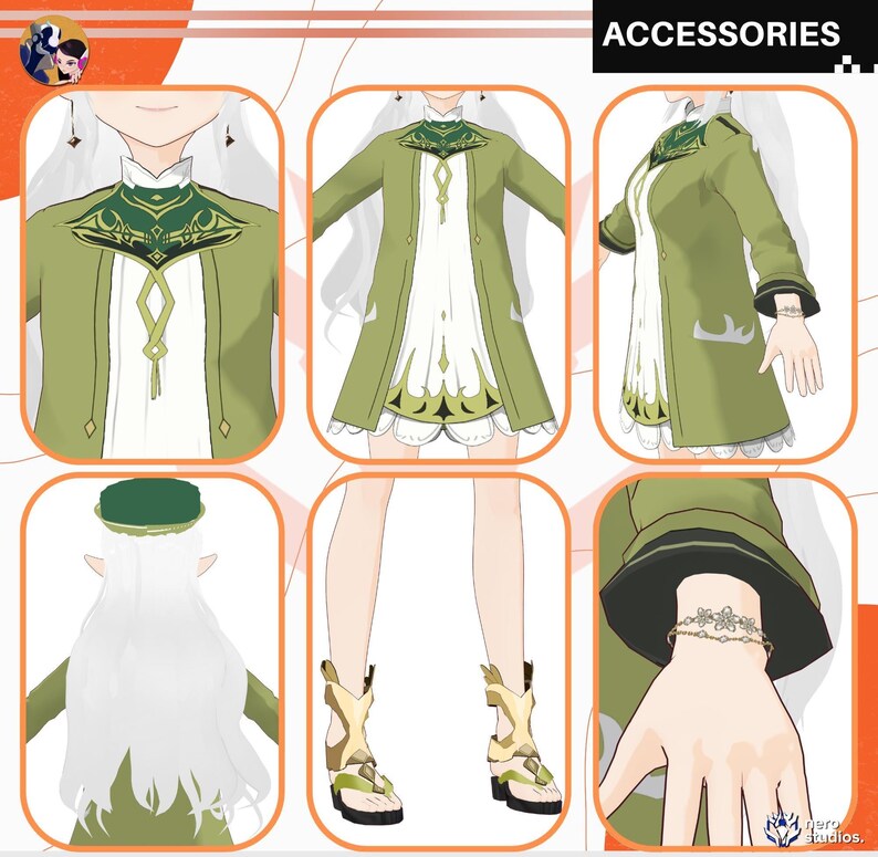 Fantasy Elf Vtuber Model Set, Fairy Anime Style, Vroid Texture Assets ...