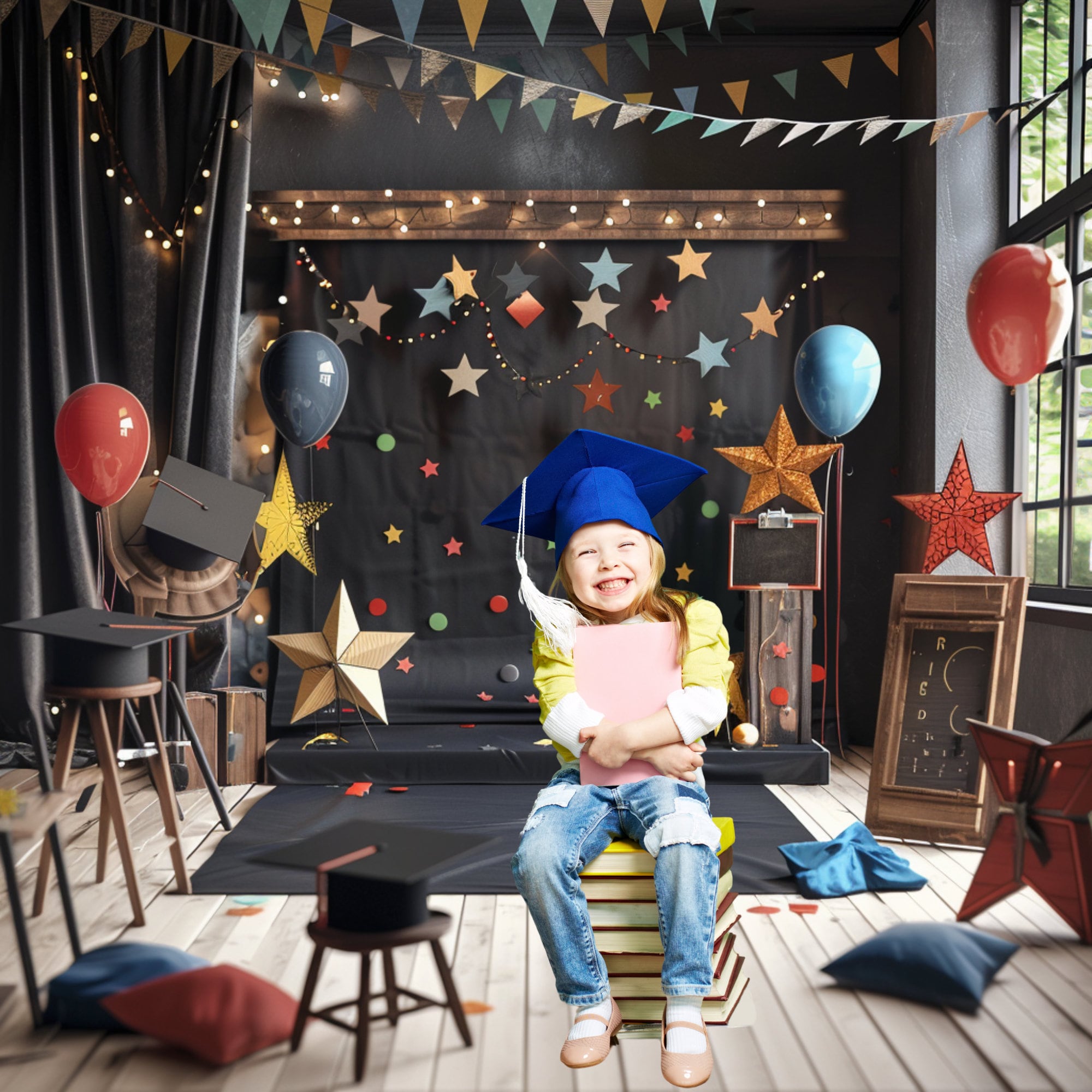 Graduation Studio Backdrop Background Digital Child Photo Shoot Picture ...