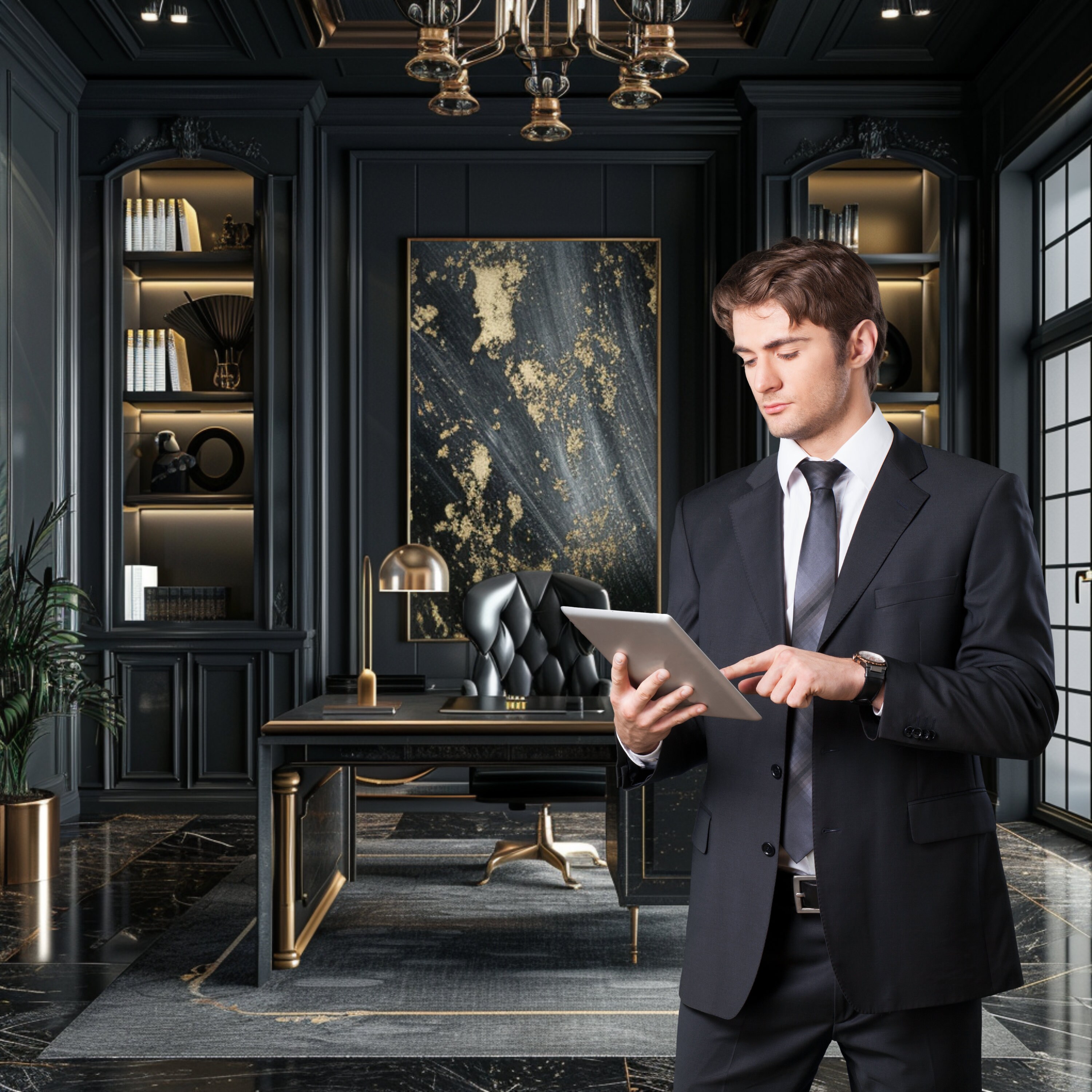 Modern Office Digital Backdrops, Blurred Professional Business Headshot ...