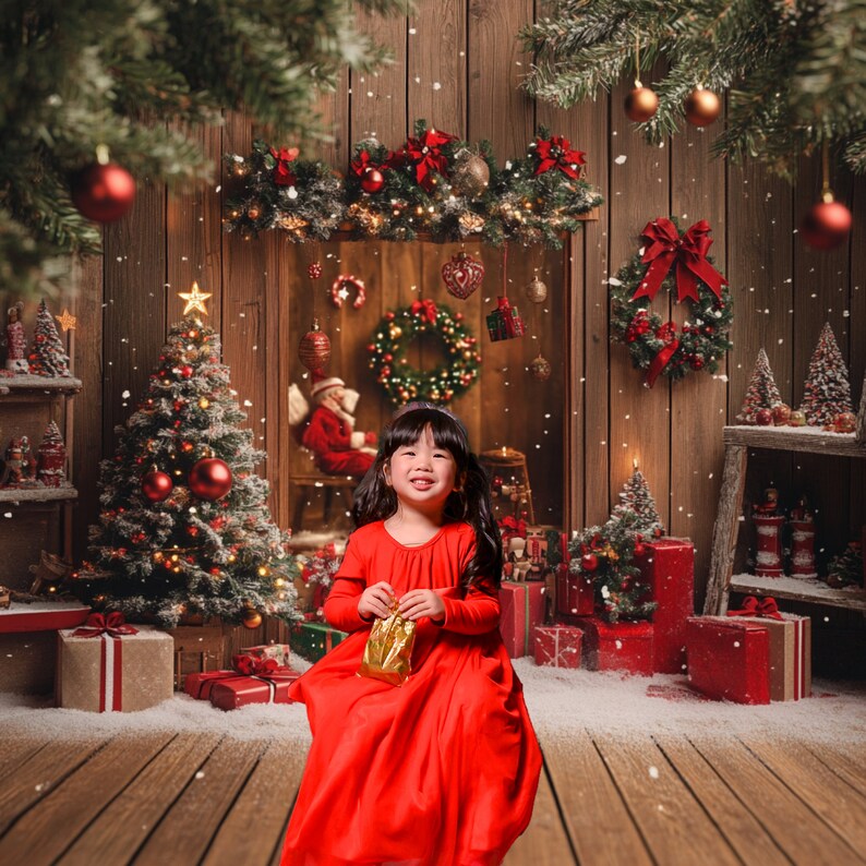 Christmas Studio Digital Background , Studio Christmas Backdrops, Photo ...