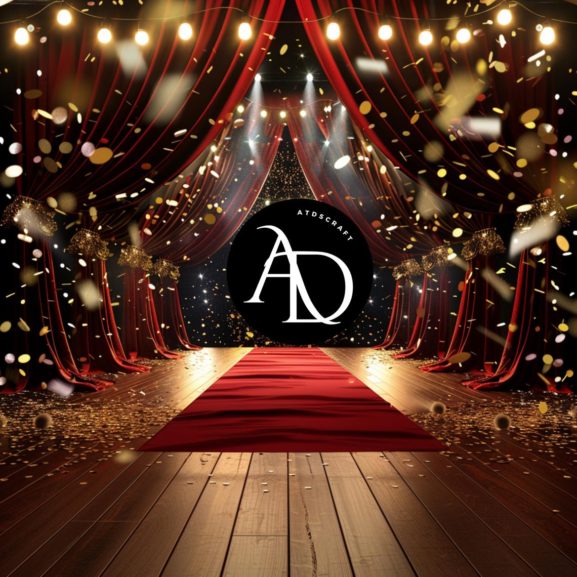 Red Carpet Digital Backdrop | Hollywood Glam Background | Award Night ...