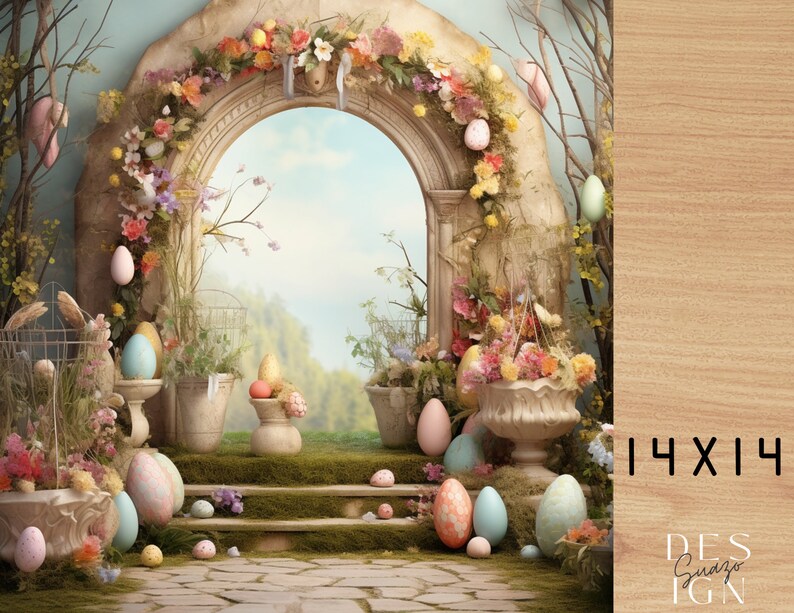 Easter Studio Arch Digital Background for Composite Artists, Easter ...