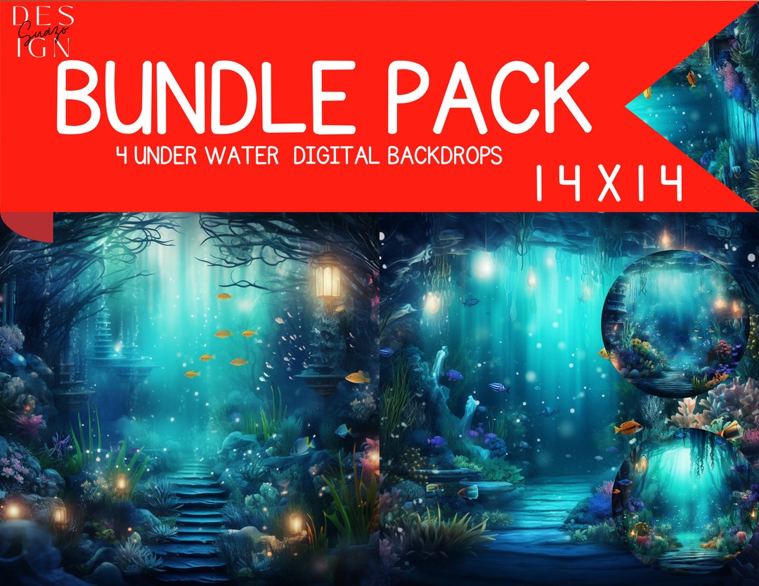 Under Water Backdrop, Ocean Backdrop, Digital Background, Printable ...