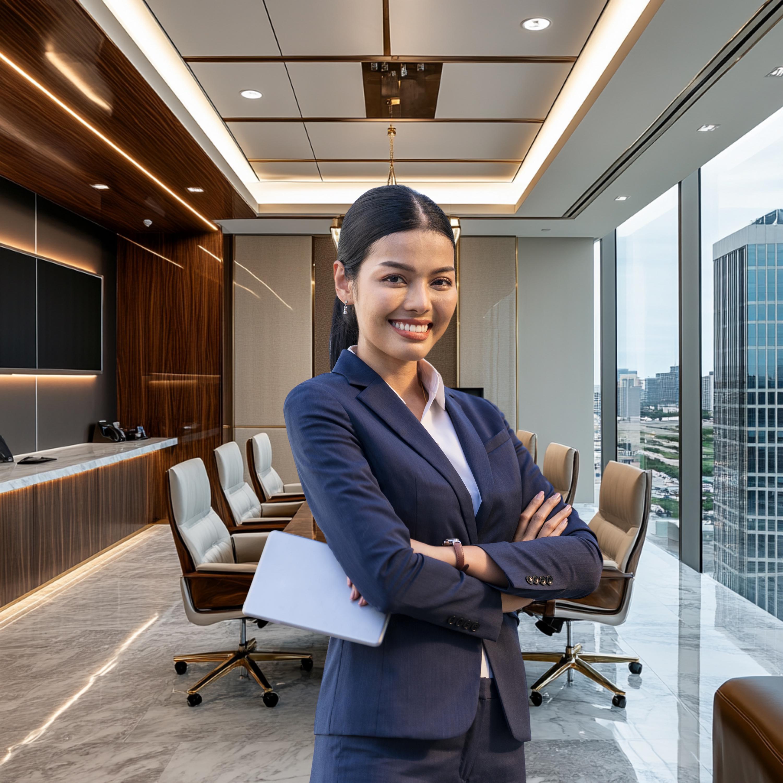 Luxury Boardroom Digital Backdrop , Business Branding, High-end ...