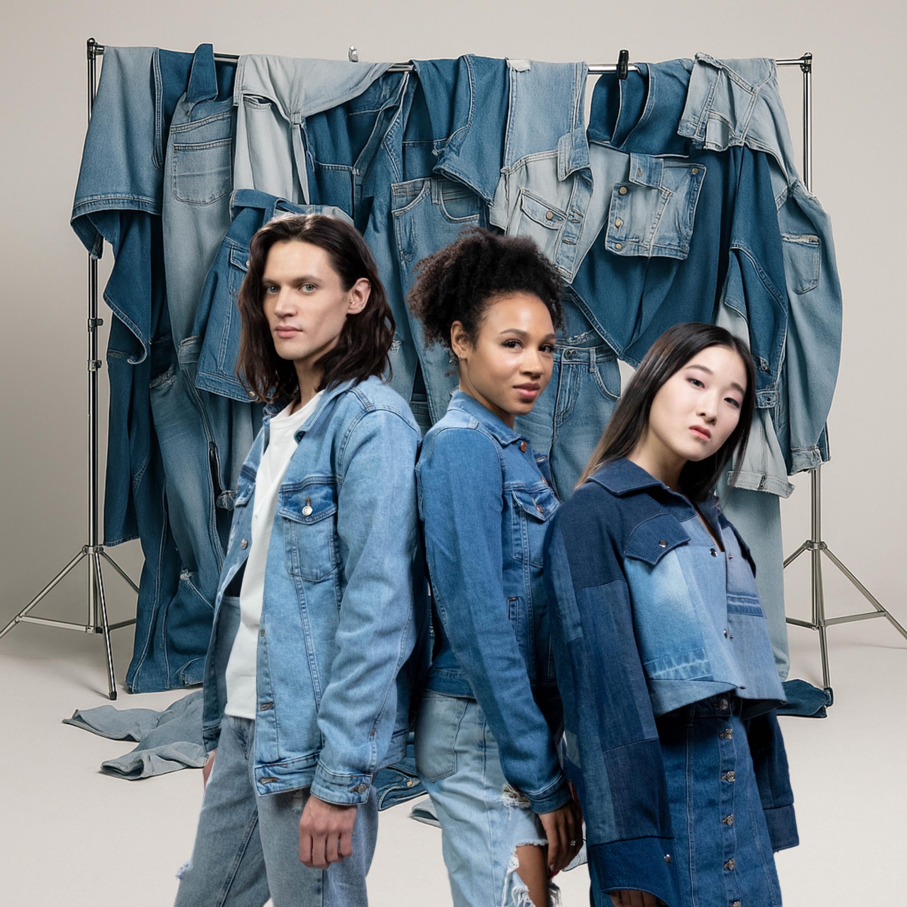 Denim Fashion Photo Backdrop: Jeans & Jackets Digital Wall (14x14 ...