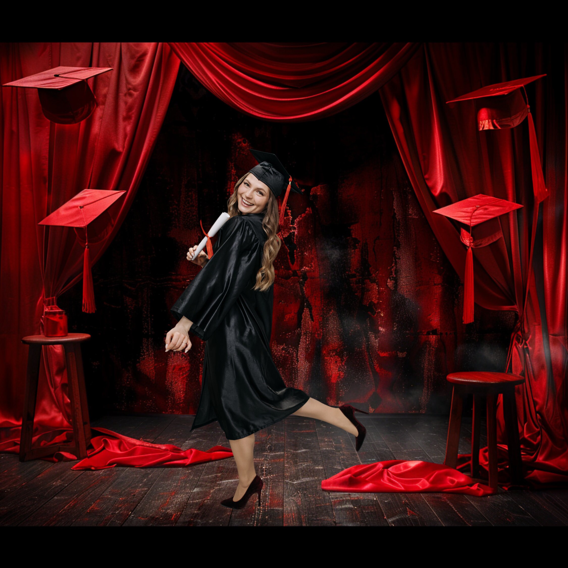 Graduation Studio Photo Graduationred - Back Ground Ceremony Background ...